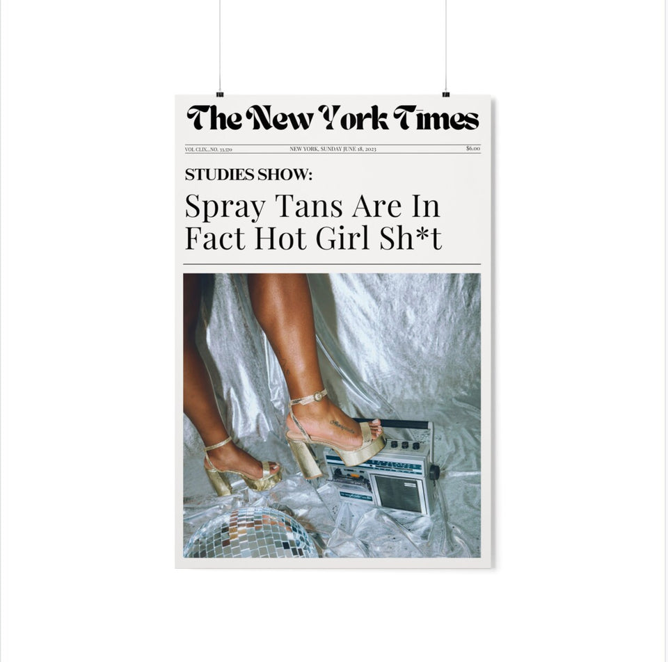 Newspaper Spray Tans Hot Girl Sh*t Wall Poster For Salon Online – The ...
