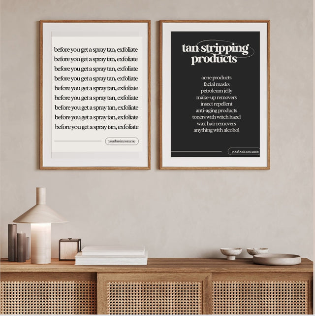 Tan Stripping Products Salon Wall Poster Online – The Glo CEO