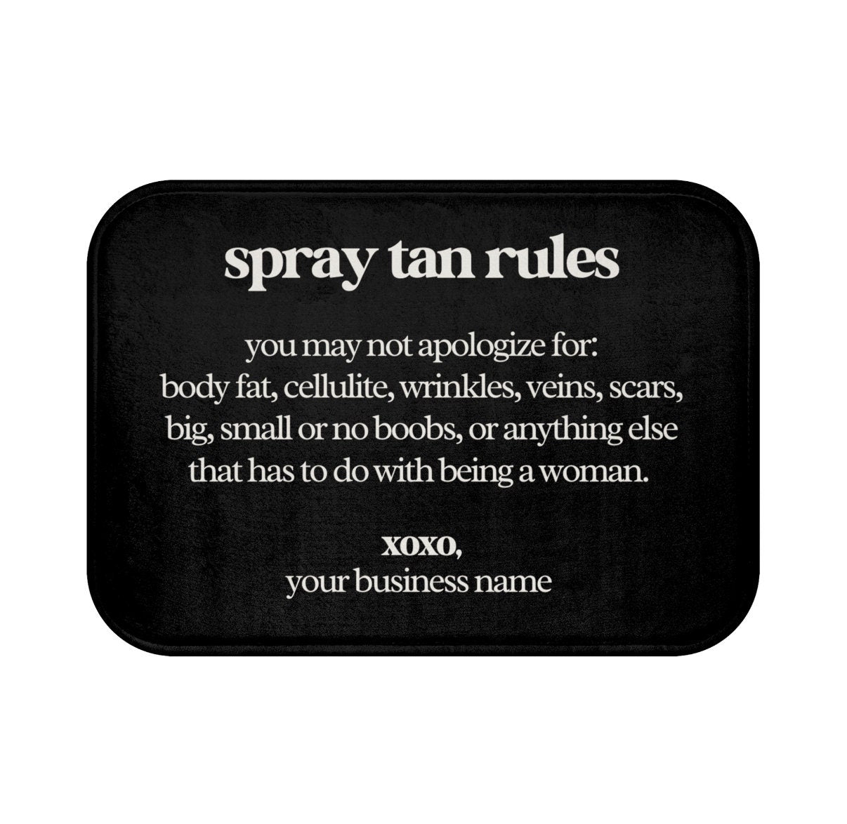 Spray Tan Floor Mat Spray Tan Rules The Glo CEO Spray Tan Floor Mat Spray Tan Rules The Glo CEO